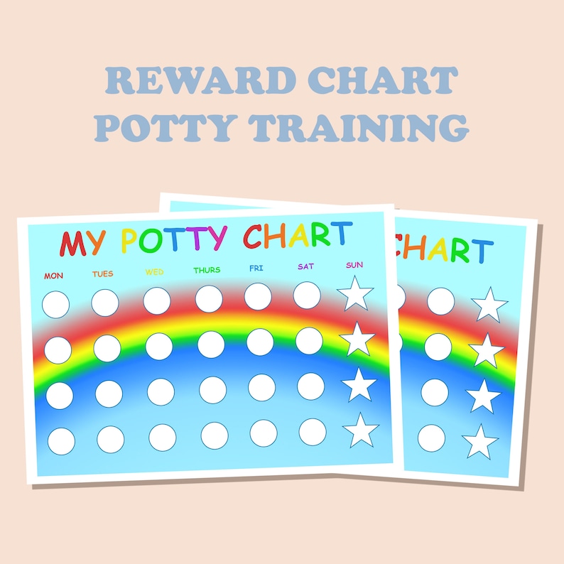 Rainbow Potty Chart, Reward Chart, Training Chart, Printable Potty ...