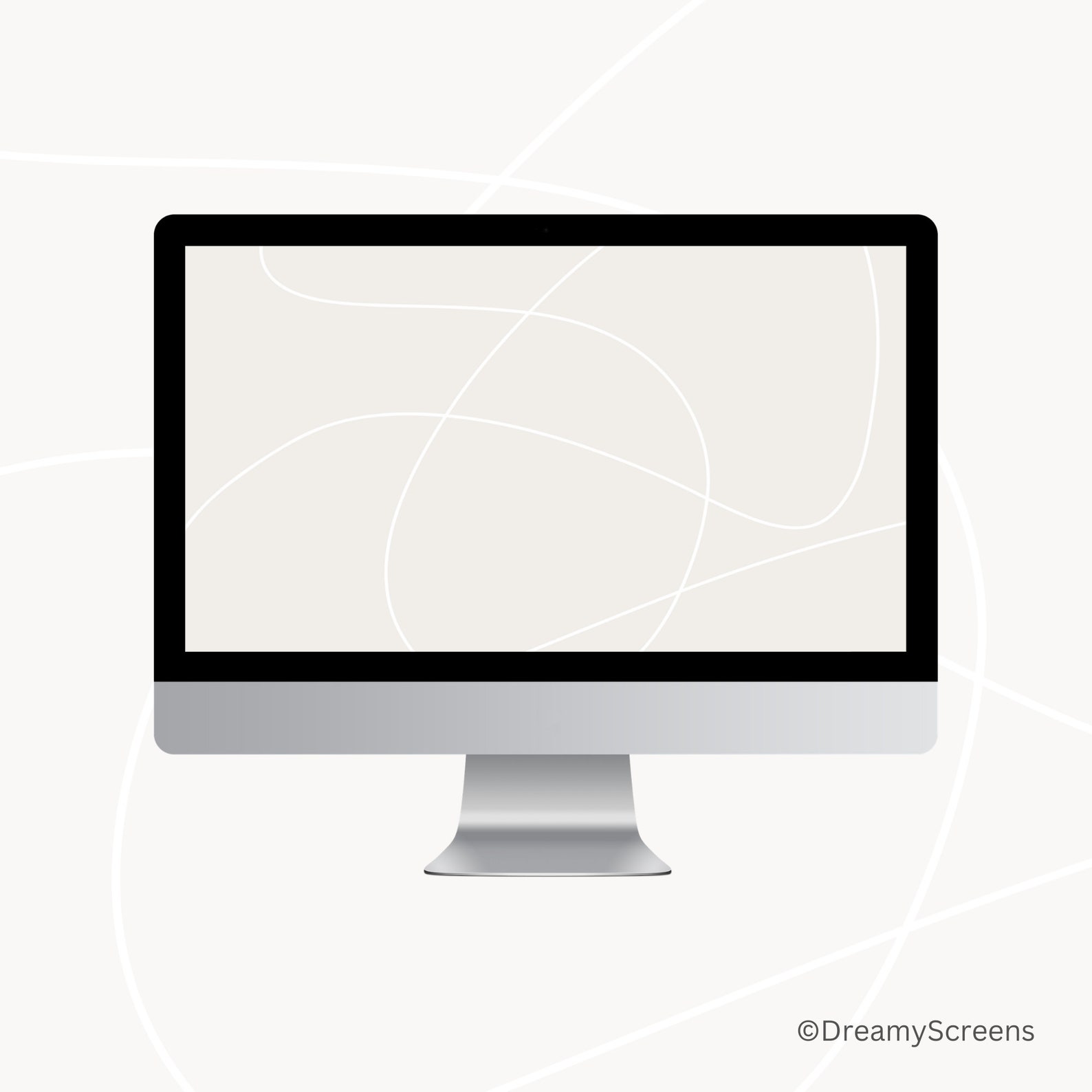 Minimalistic Line Art Desktop and Laptop Wallpaper Brown Computer ...