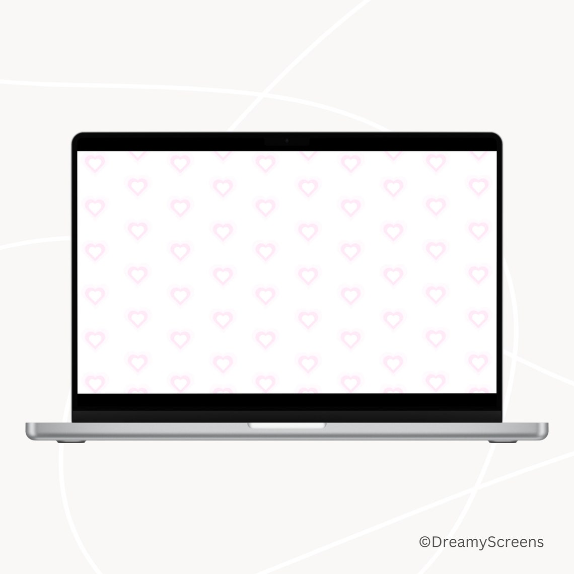 Pink Heart Laptop & Desktop Wallpaper Pink Computer Wallpaper Aesthetic ...