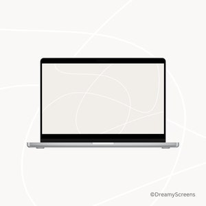 Minimalistic Line Art Desktop and Laptop Wallpaper Brown Computer ...