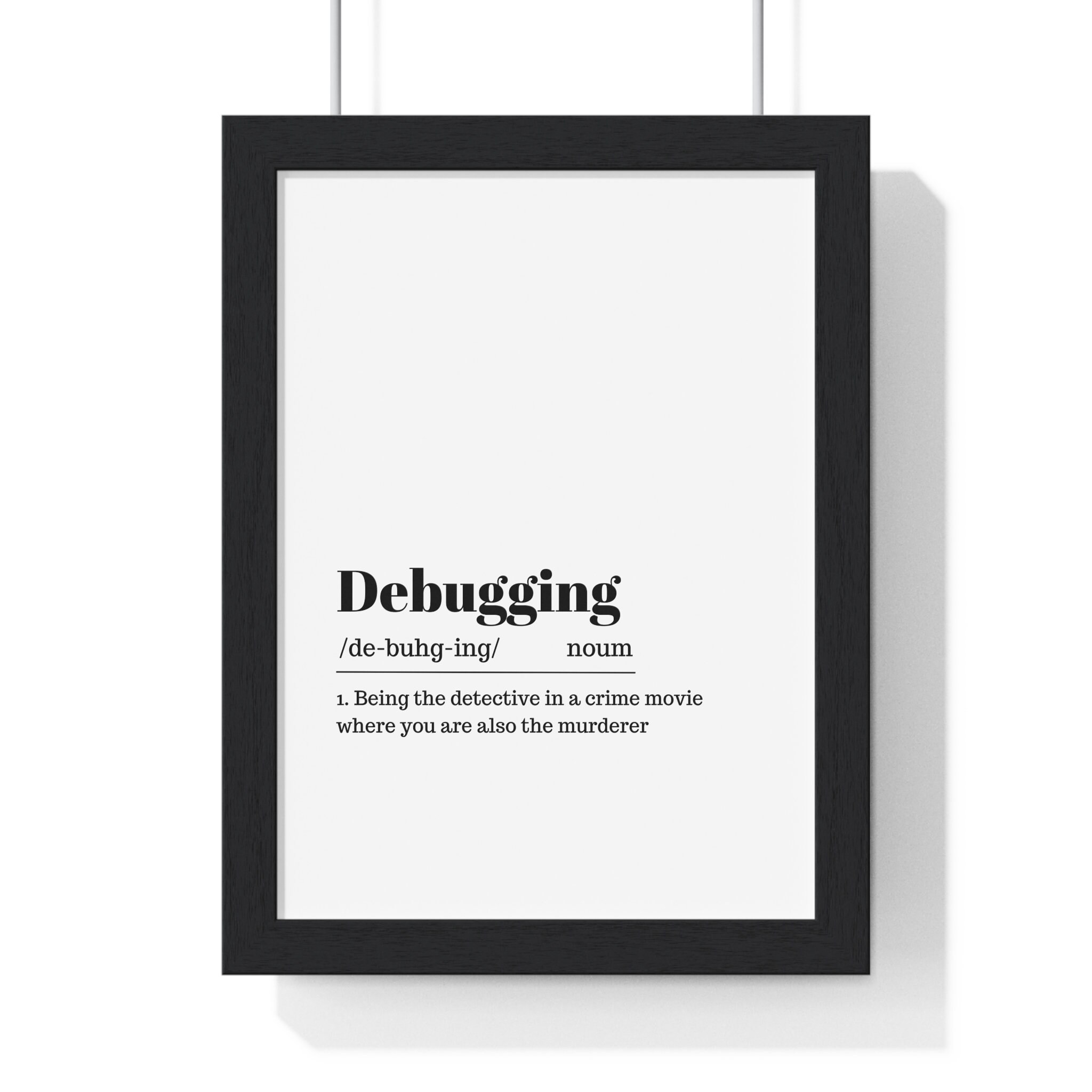 Debugging Definition Wall Print Office Wall Art Developer - Etsy