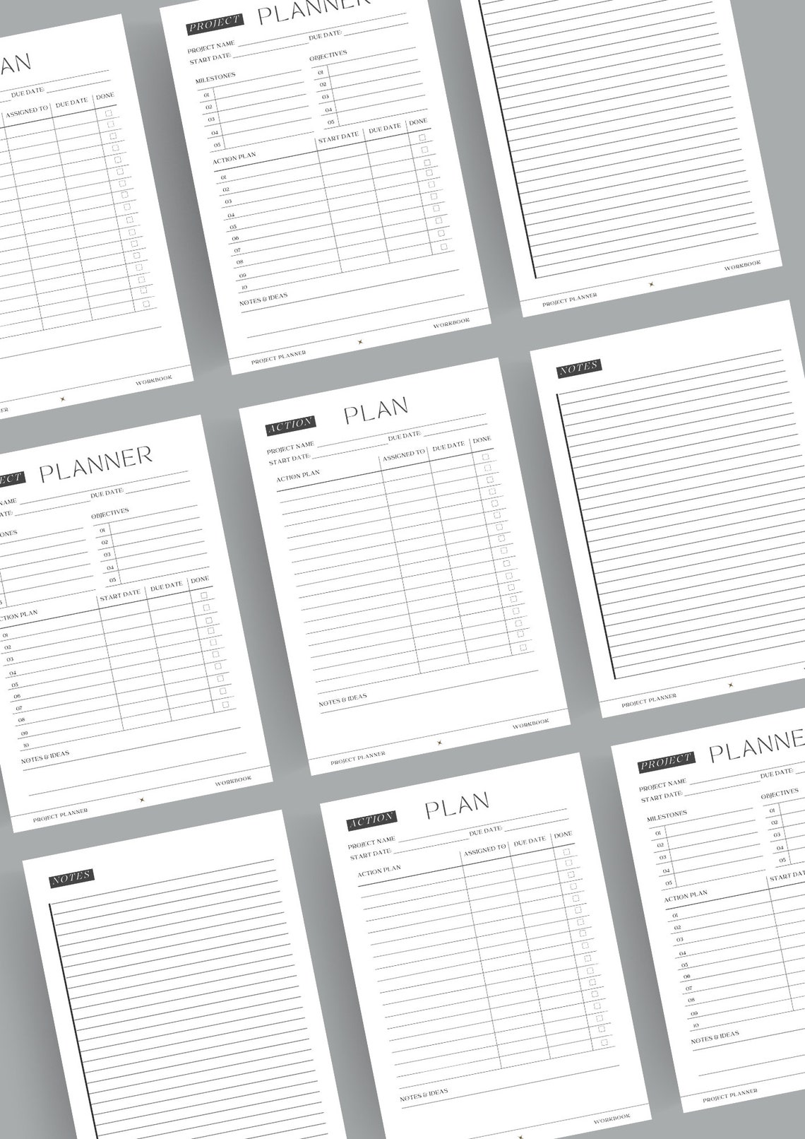 Project Planner Printable Productivity Planner Task Tracker, Project ...