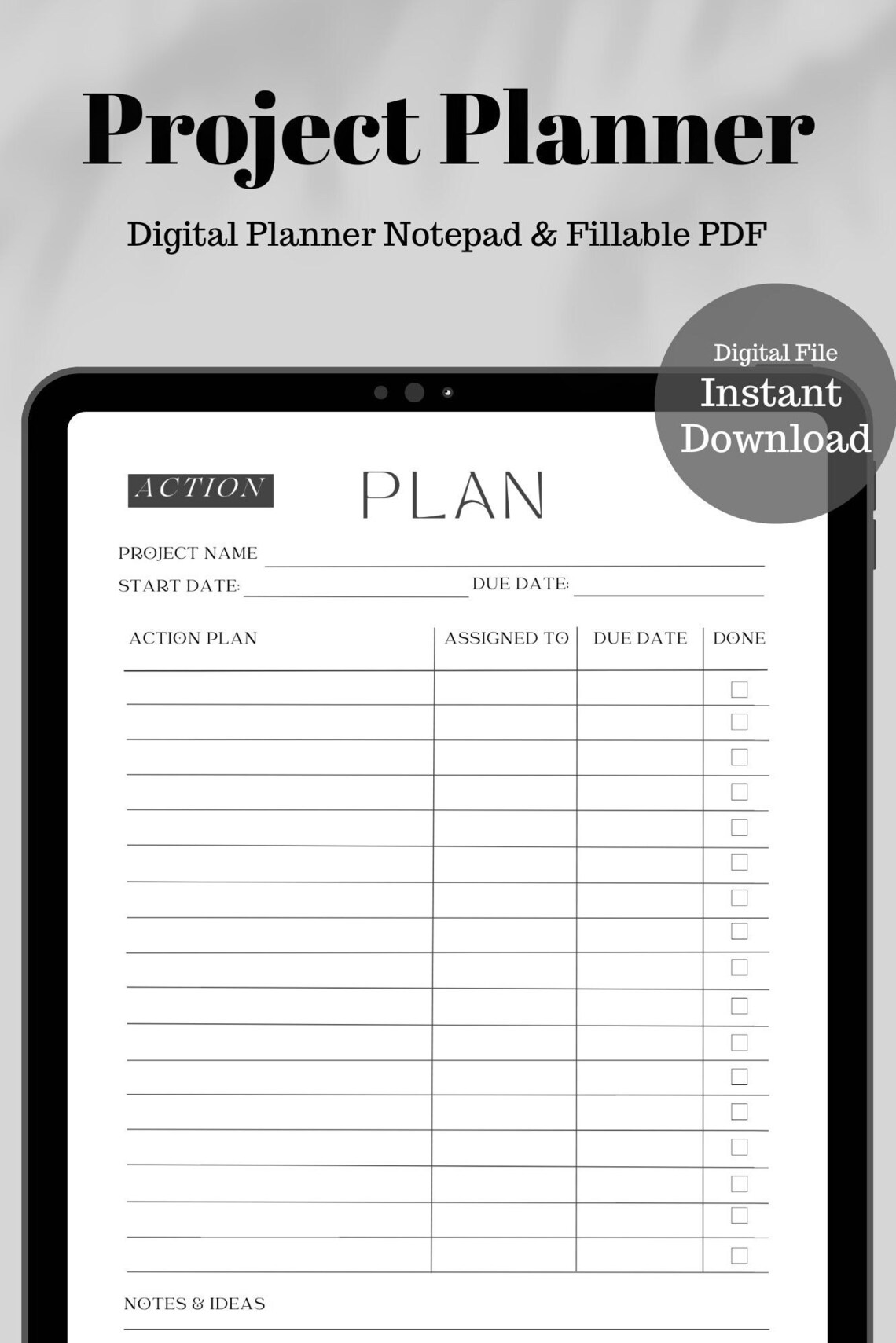 Project Planner Printable Productivity Planner Task Tracker, Project ...