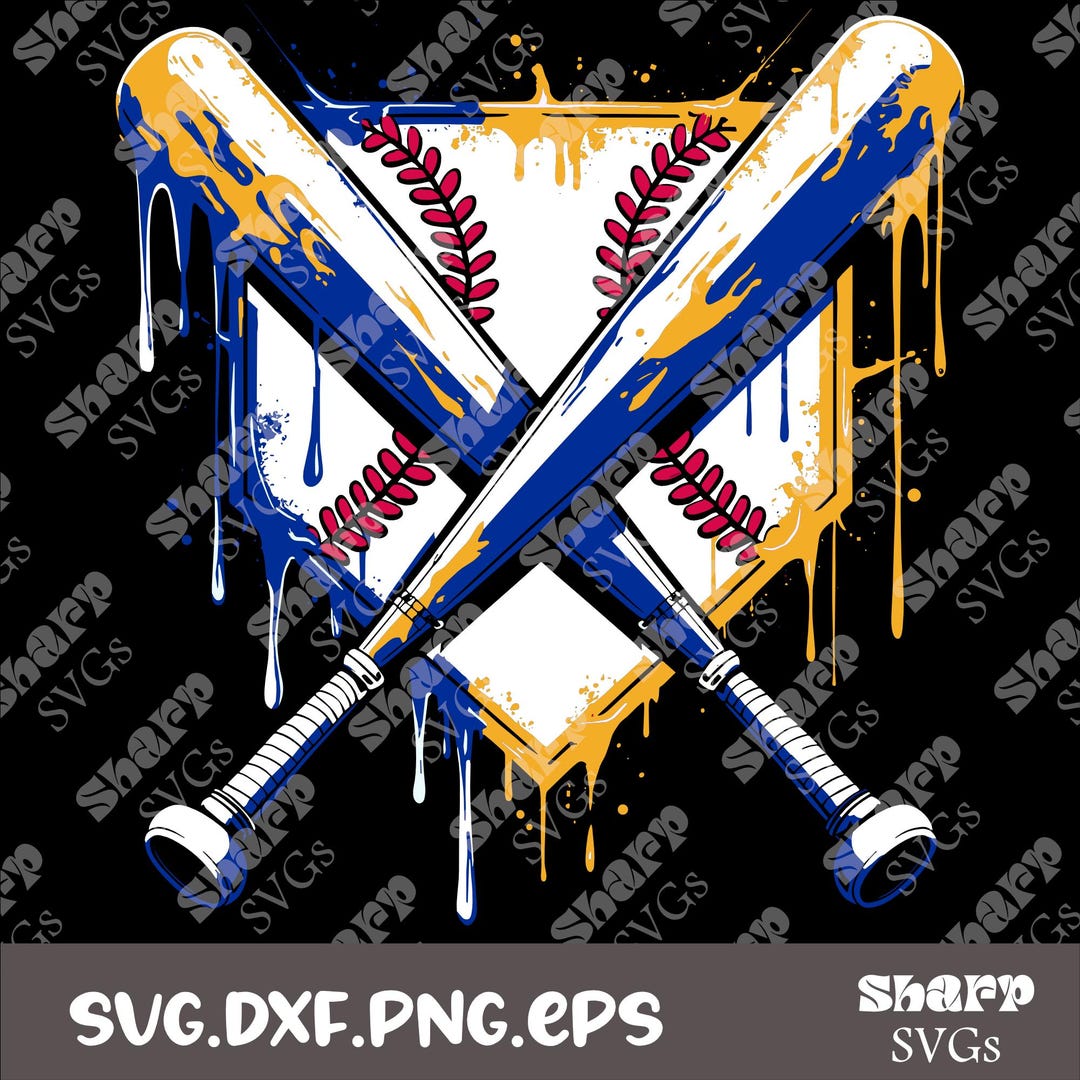 Baseball Home Plate Ice Cream Drip PNG, Svg, Eps Digital Files. Ideal ...