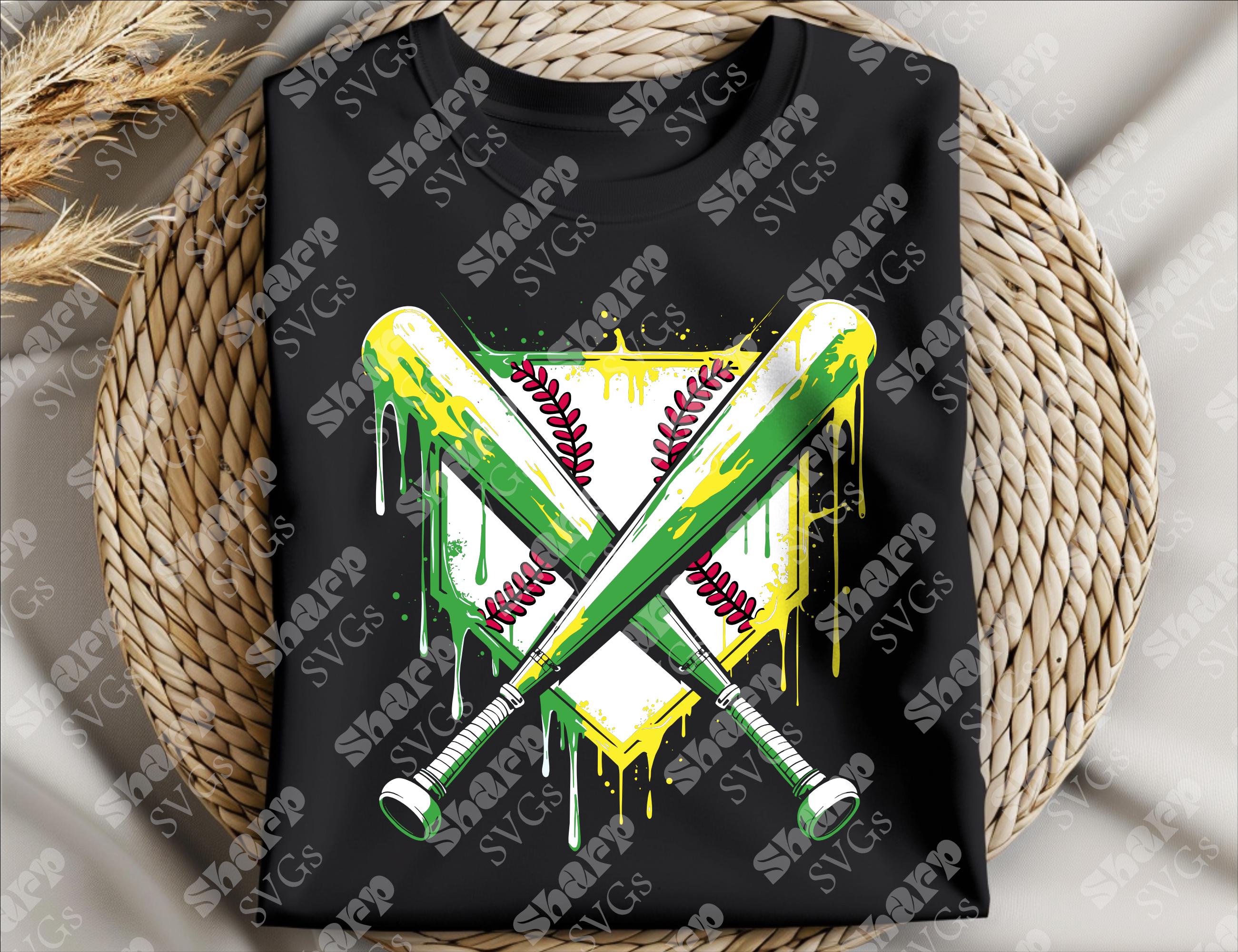 Baseball Home Plate Ice Cream Drip PNG, Svg, Eps Digital Files. Ideal ...