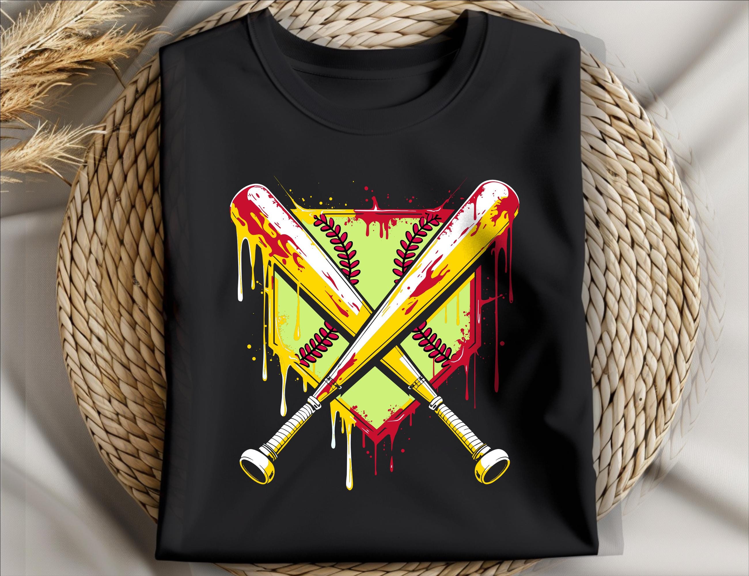 Softball Home Plate Ice Cream Drip PNG, Svg, Eps Digital Files. Ideal ...