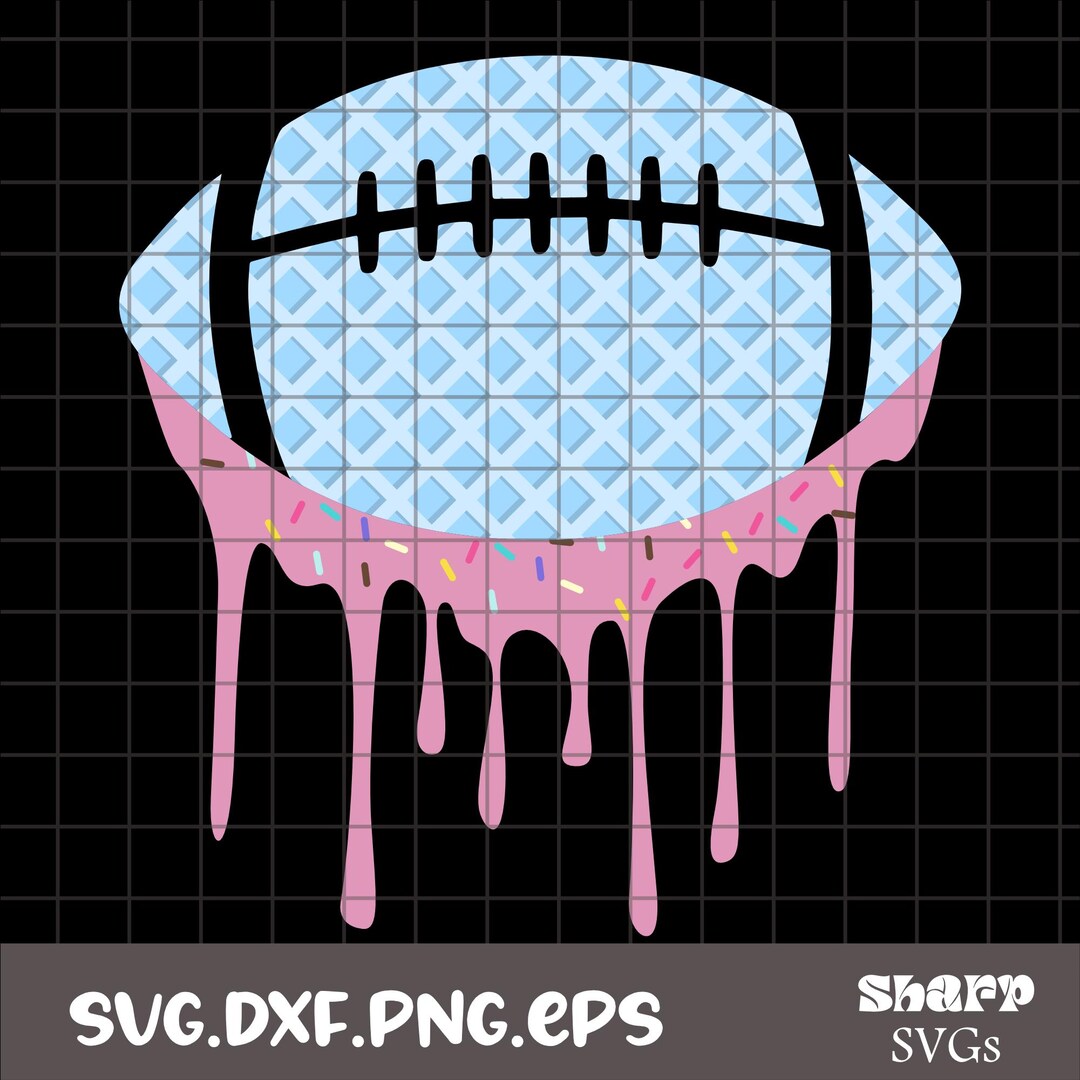 Football Ice Cream Drip Design (png, Svg, Eps, Dxf) Digital Files - Etsy