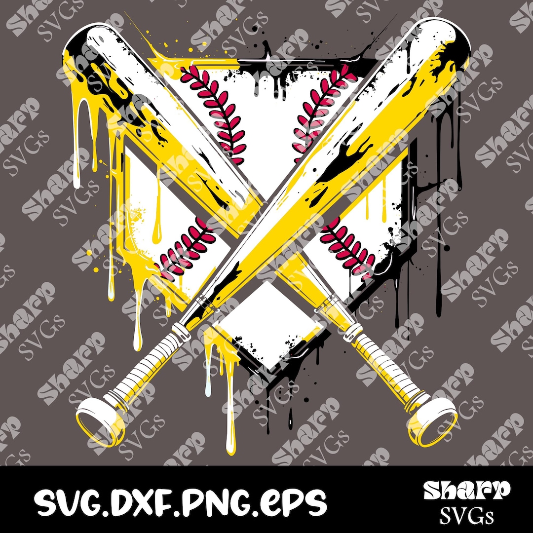 Baseball Home Plate Ice Cream Drip PNG, Svg, Eps Digital Files. Ideal ...