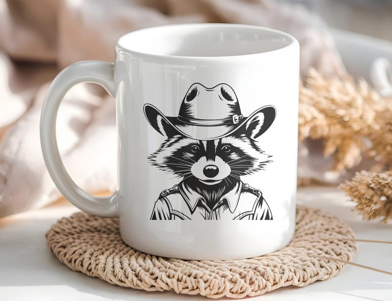 Raccoon Cowboy Hat Svg Png, Raccoon Svg, Cowboy Hat Svg, Raccoon Png ...