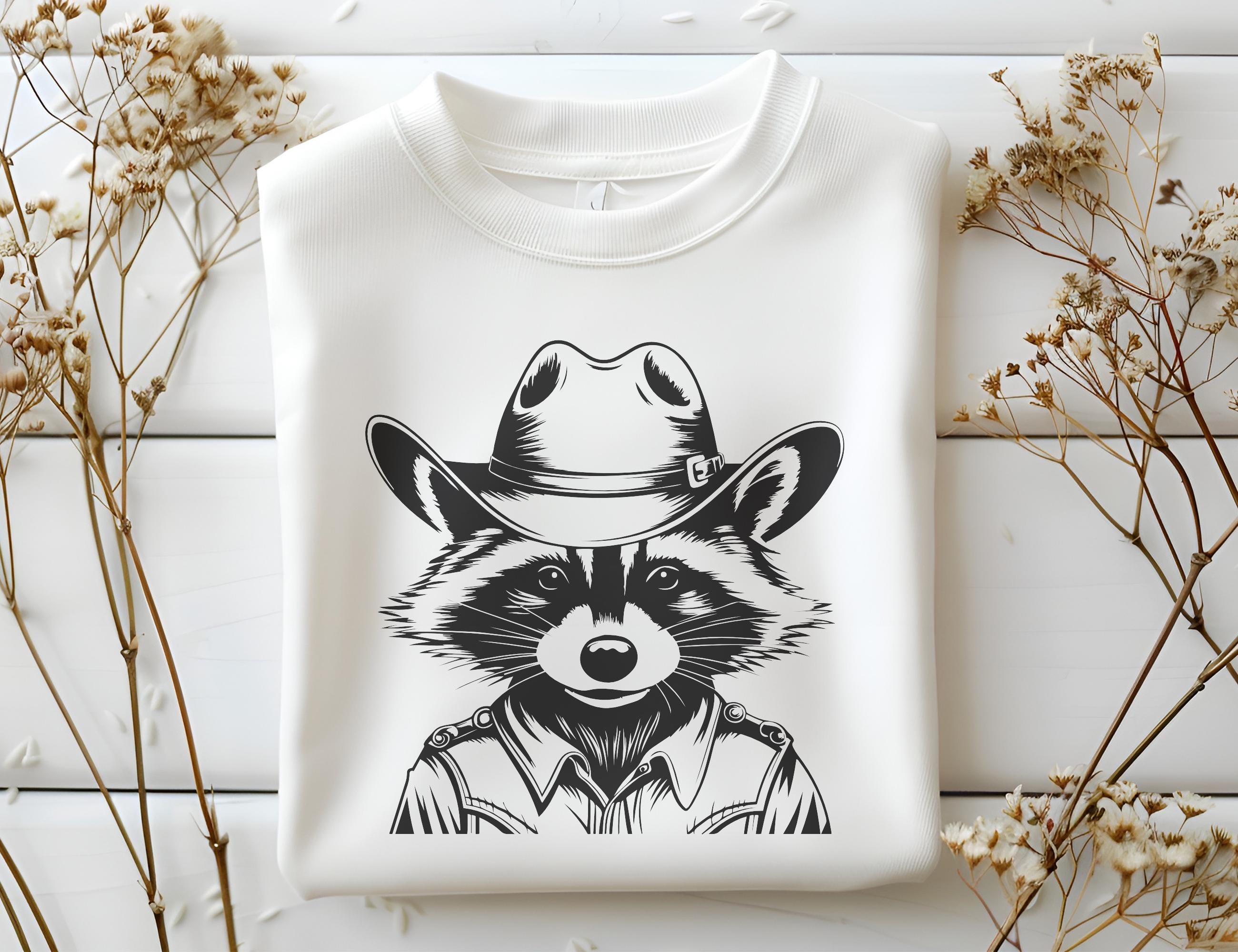 Raccoon Cowboy Hat Svg Png, Raccoon Svg, Cowboy Hat Svg, Raccoon Png ...