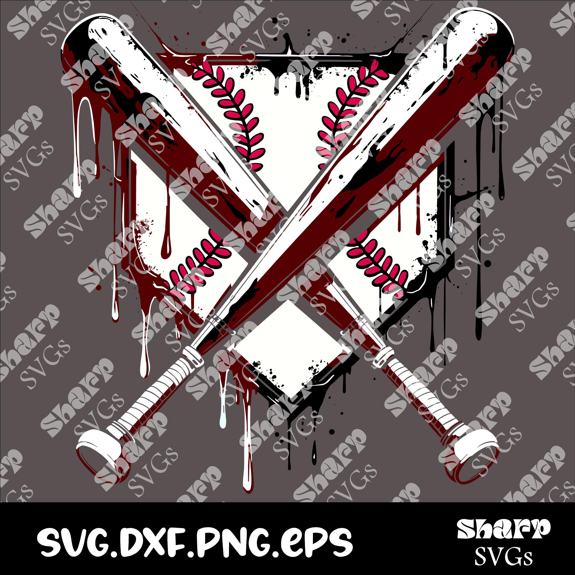 Baseball Home Plate Ice Cream Drip PNG, Svg, Eps Digital Files. Ideal ...