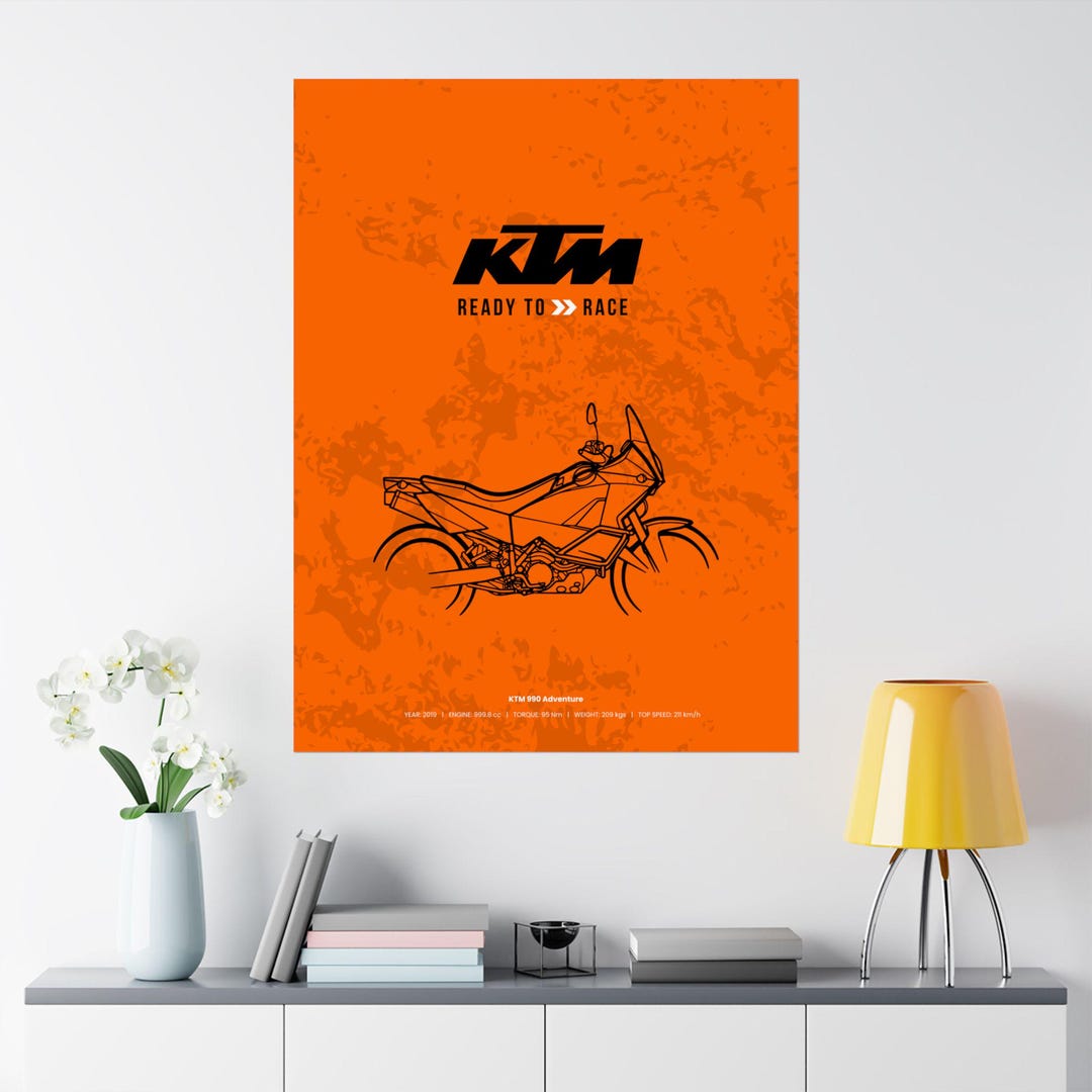 KTM 990 Adventure Digital Poster – Printable Wall Art for Motorcycle ...