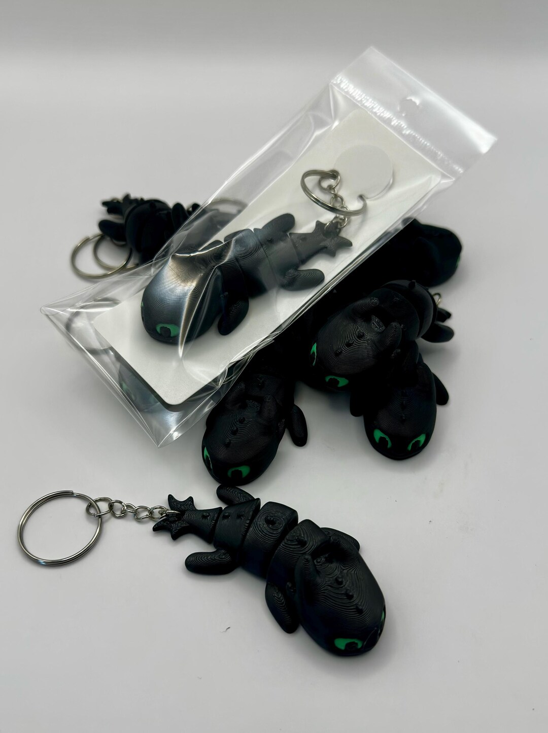 Mysterious Night Fury Dragon Keychain, School Book Bag Charm, Christmas ...