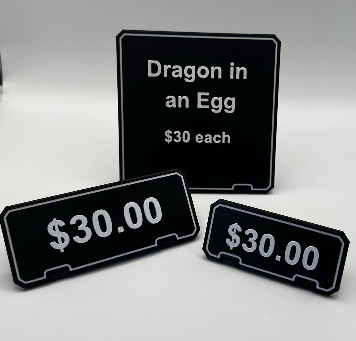 Customizable Price Tags for Table or Shelf Display – Available in 3 ...