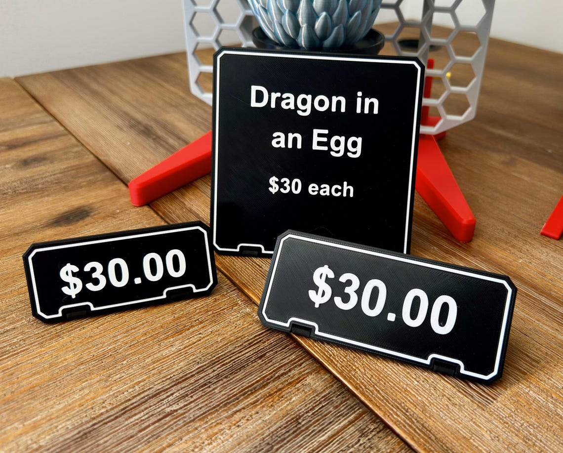 Customizable Price Tags for Table or Shelf Display – Available in 3 ...