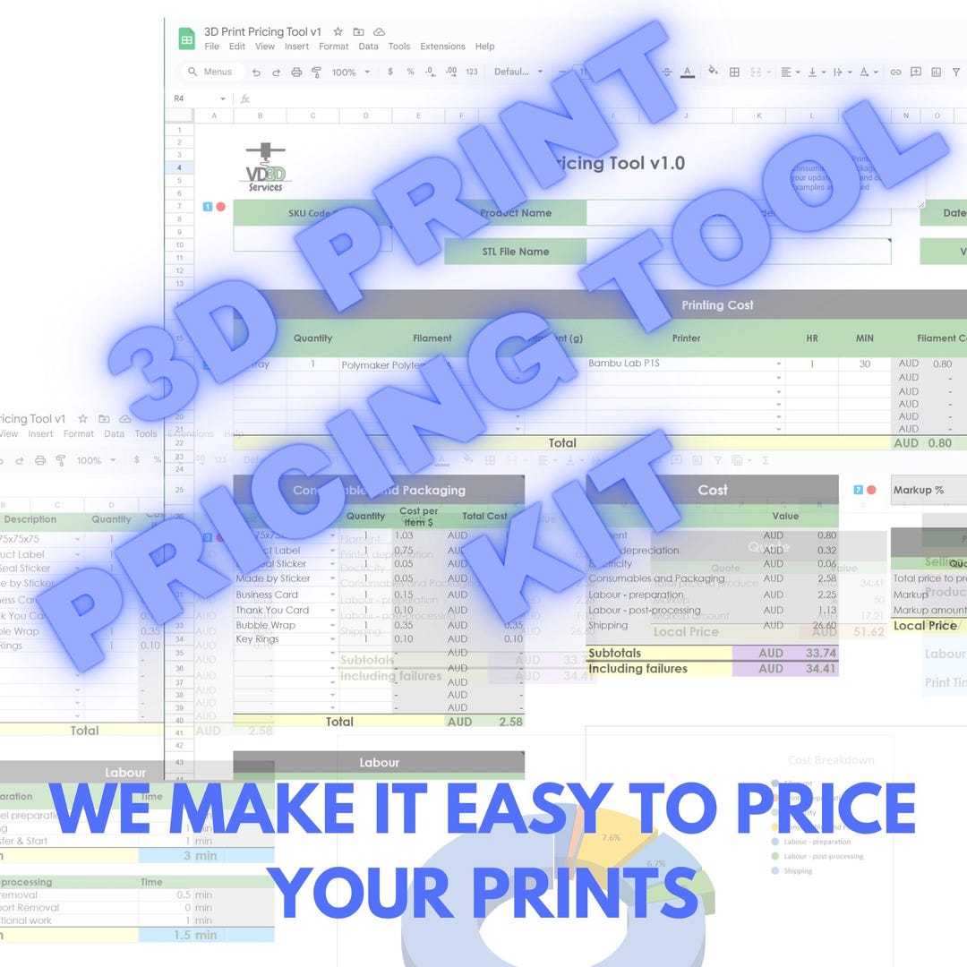 3D Print Price Calculator | for Small Businesses, Print Farms or ...