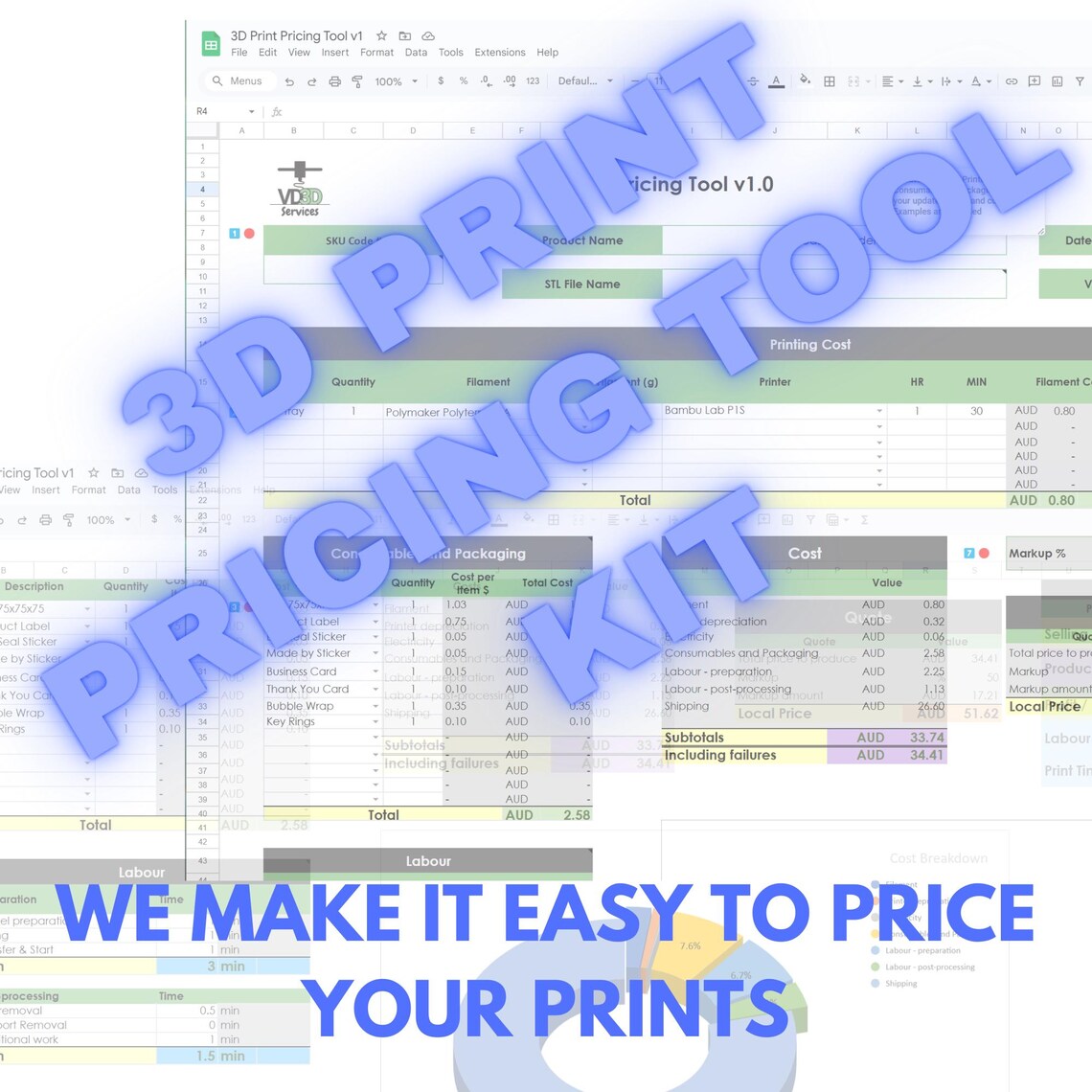 3D Print Price Calculator | for Small Businesses, Print Farms or ...