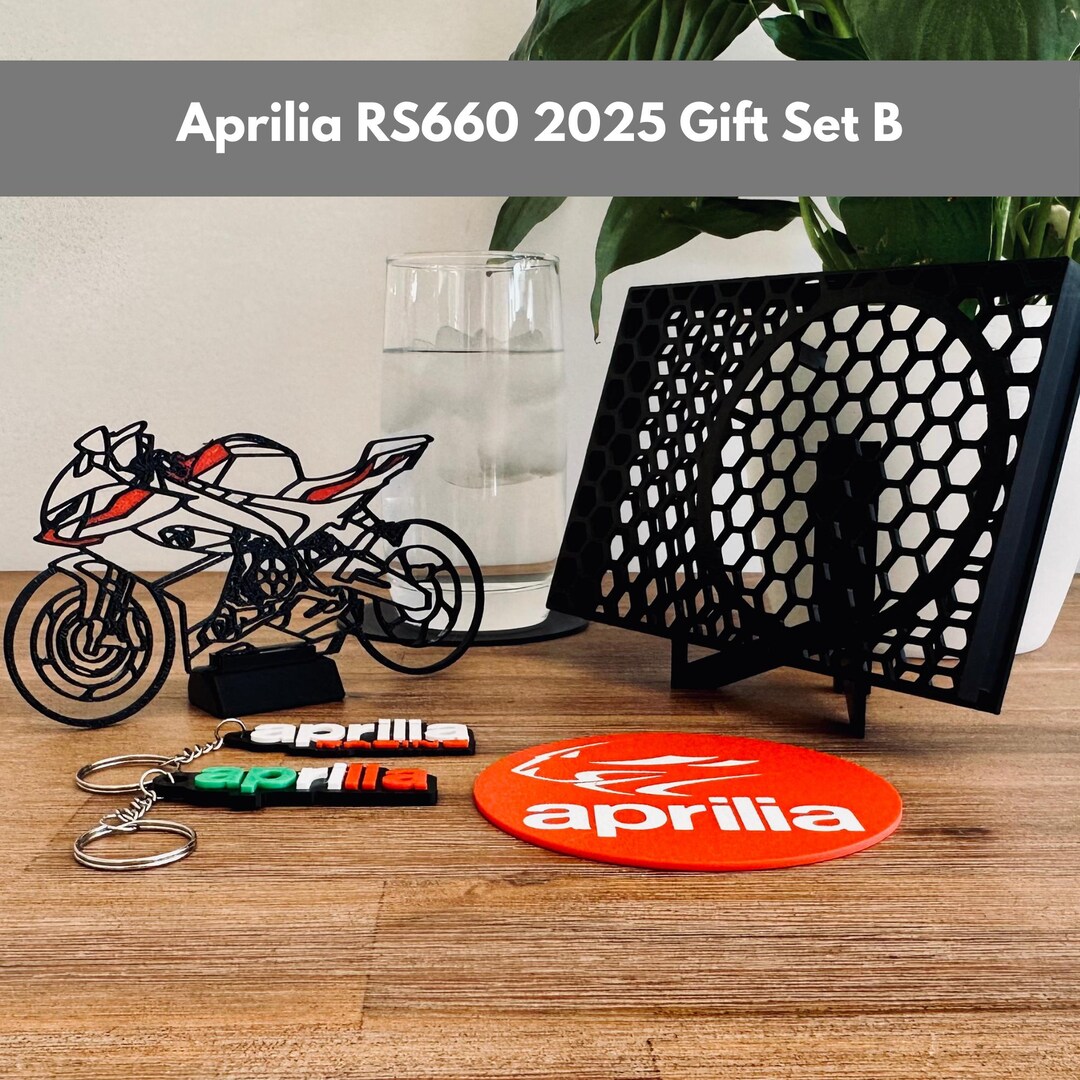Aprilia RS660 2025 Gift Set – Includes 2D Desk Art, Coaster & Keychain ...