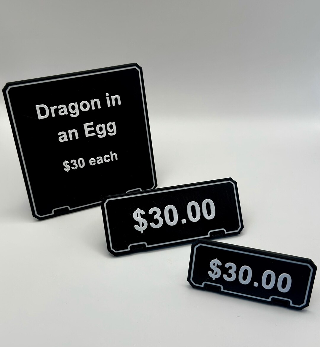 Customizable Price Tags for Table or Shelf Display – Available in 3 ...
