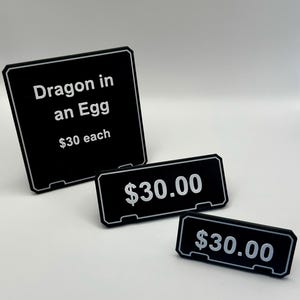 Customizable Price Tags for Table or Shelf Display – Available in 3 ...