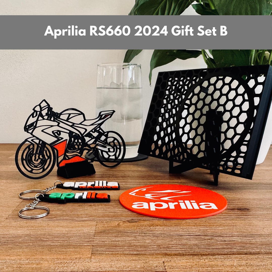 Aprilia RS660 2024 Gift Set – Includes 2D Desk Art, Keychain & Coaster ...