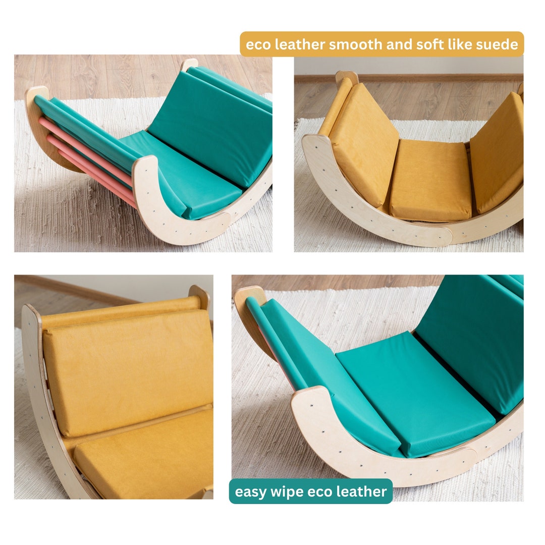 Montessori Rocker Arch, Small Kids Play Set With Sliding, Rocker With ...