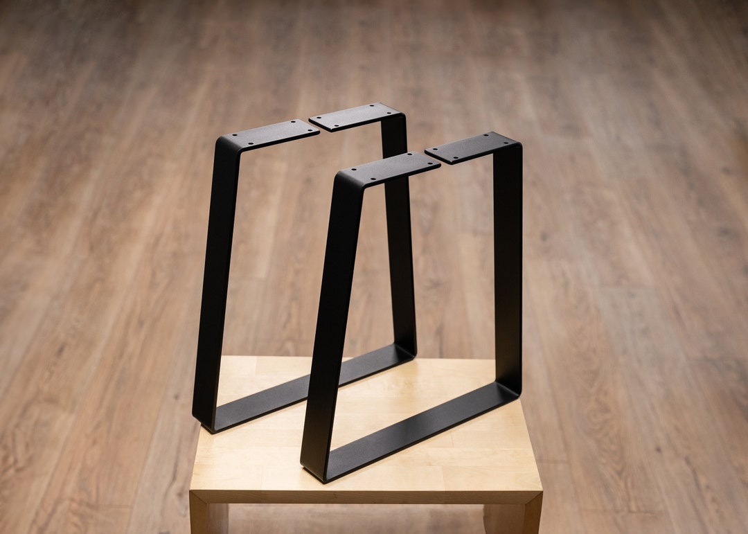 Metal Trapezoid Table Legs: Steel Bench, Coffee, Dining Table Base - Etsy
