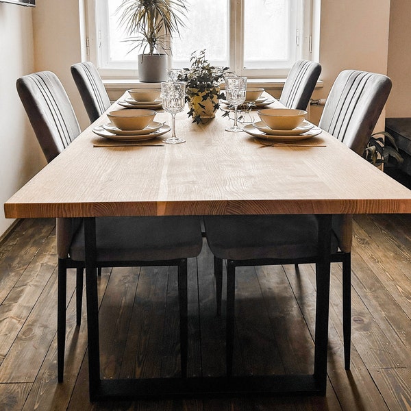 Wood Dining Table - Etsy