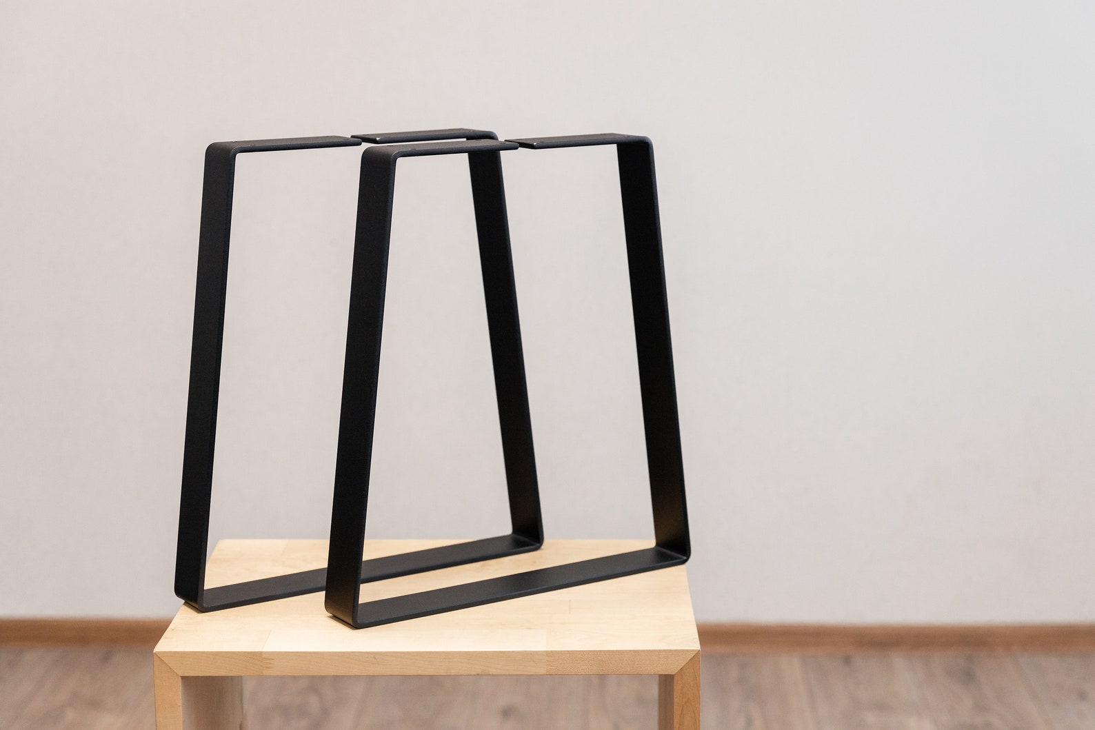 Trapezoid Metal Table Legs: Modern Bench, Coffee, Dining Table Base - Etsy