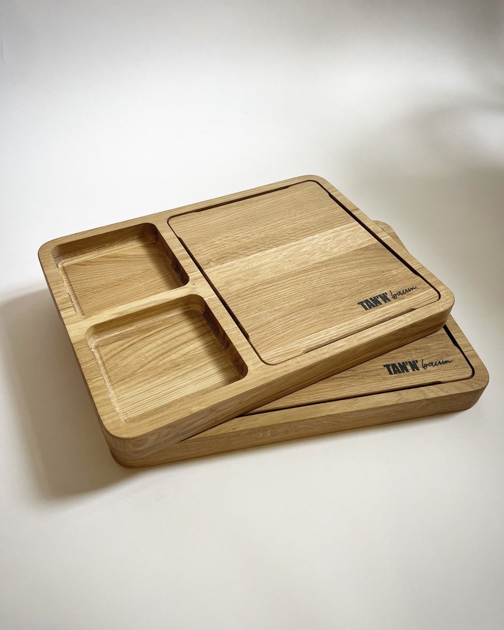 Oak Steak Dinner Plate Set Oak Base Plate Set - Etsy