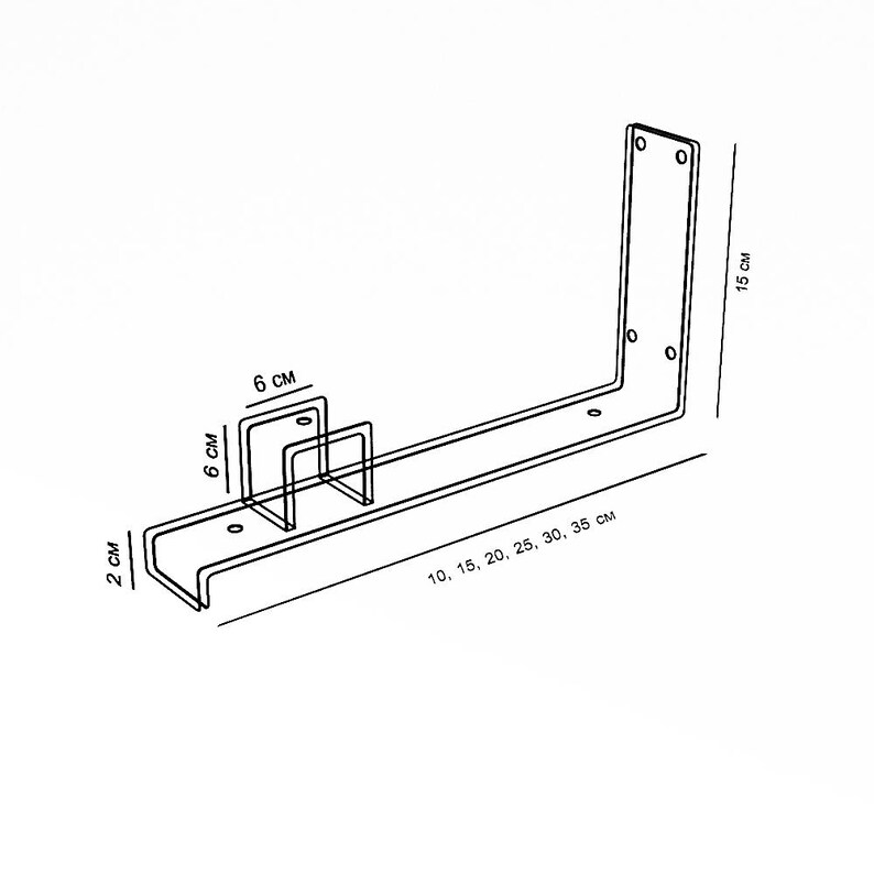 Shelf Bracket With Curtain Rod Holder: Steel Wall Support (sold ...