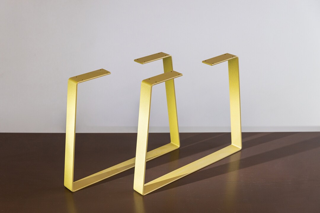 Metal Table Legs: Trapezoid Steel Bench or Coffee Table Feet - Etsy