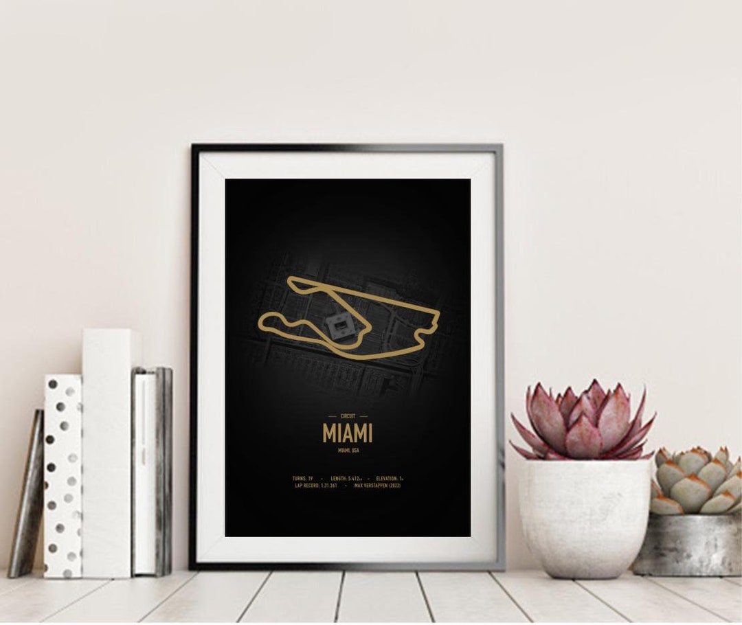 A3 A4 Miami Track Poster 2023 F1 6 Colour Variations - Etsy