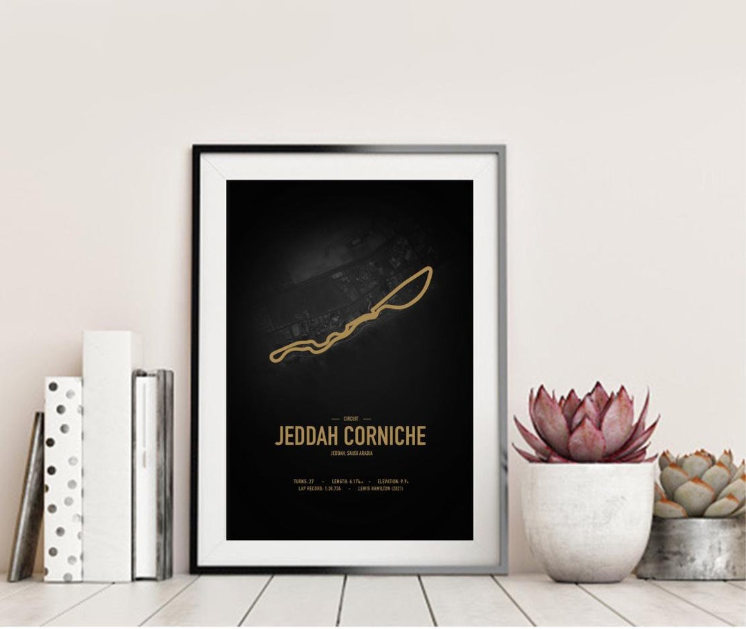 A3 A4 Jeddah Track Poster 2023 F1 6 Colour - Etsy