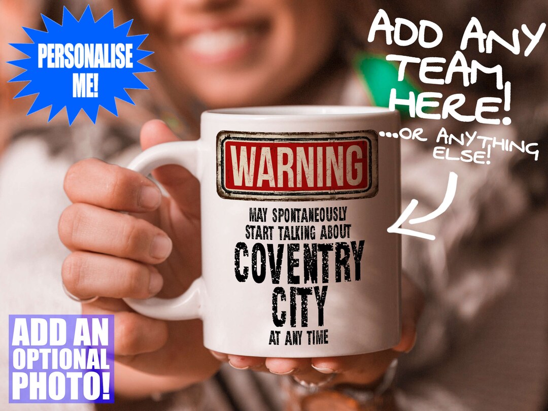Coventry City Mug - Gift for a Football Fan - Can Be Personalised - Etsy UK
