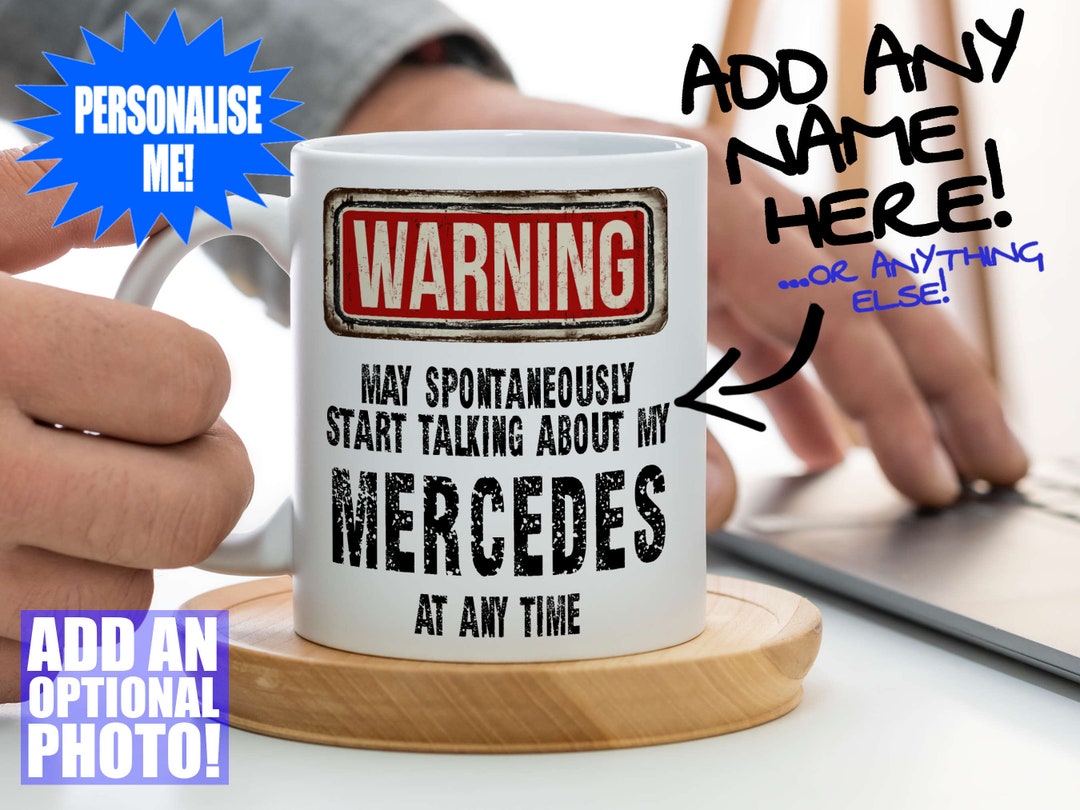 Mercedes Mug Gift for a Motoring Enthusiast Can Be Personalised - Etsy
