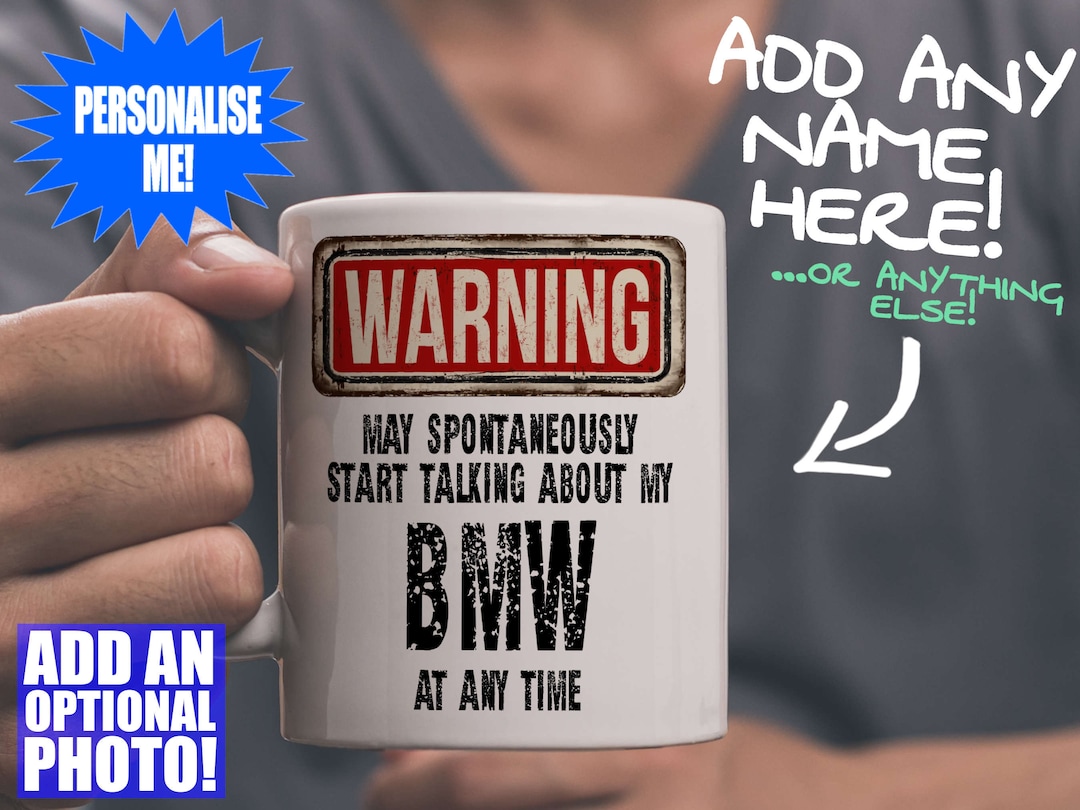 BMW Mug - Gift for a Motoring Enthusiast - Can Be Personalised - Etsy UK