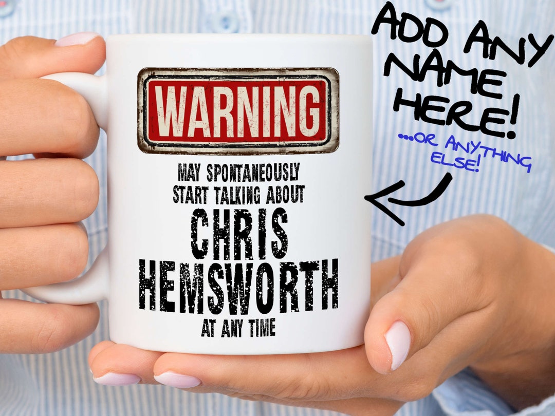 Chris Hemsworth Mug Fan Gift That Can Be Personalised With Photo or ...