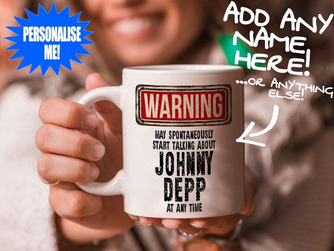 Johnny Depp Mug - Fan Gift That Can Be Personalised With Photo or Text ...