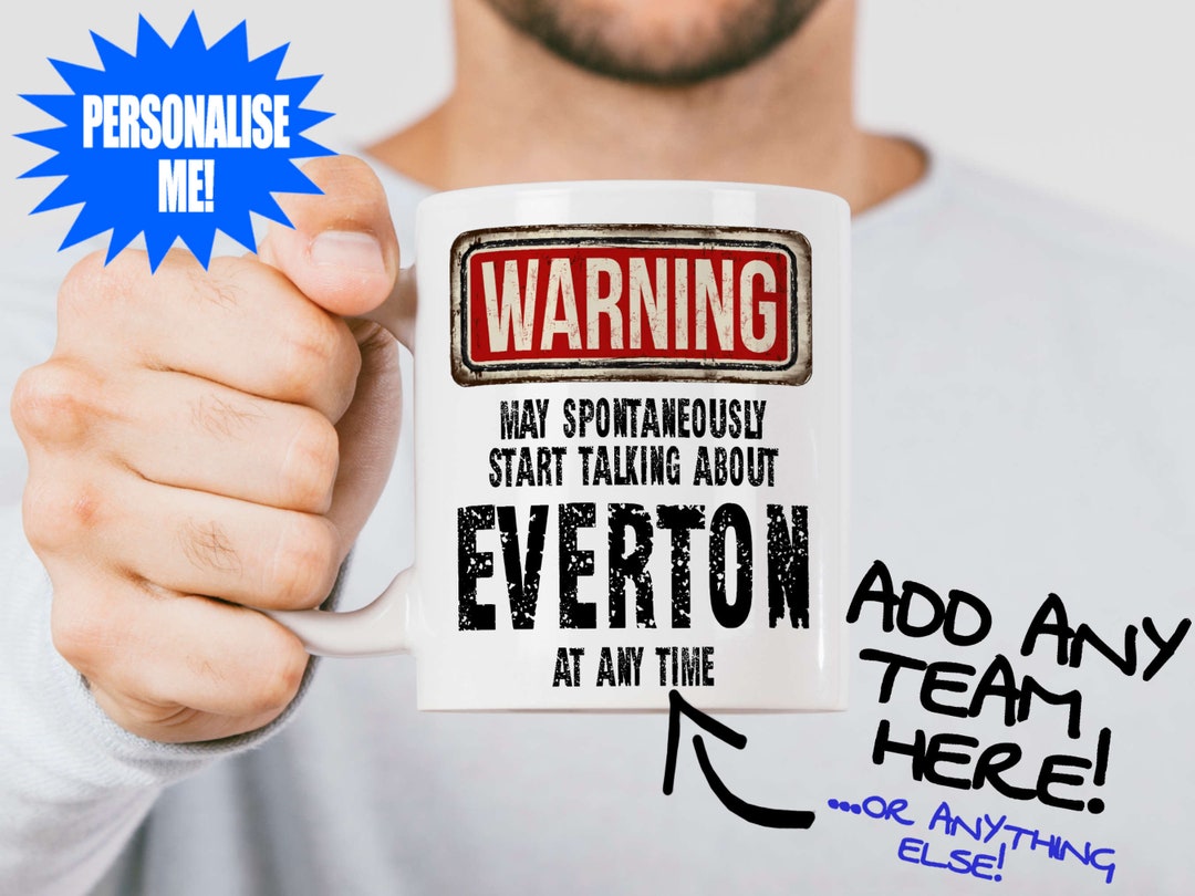 Everton Mug - Gift for a Football Fan - Can Be Personalised - Etsy UK