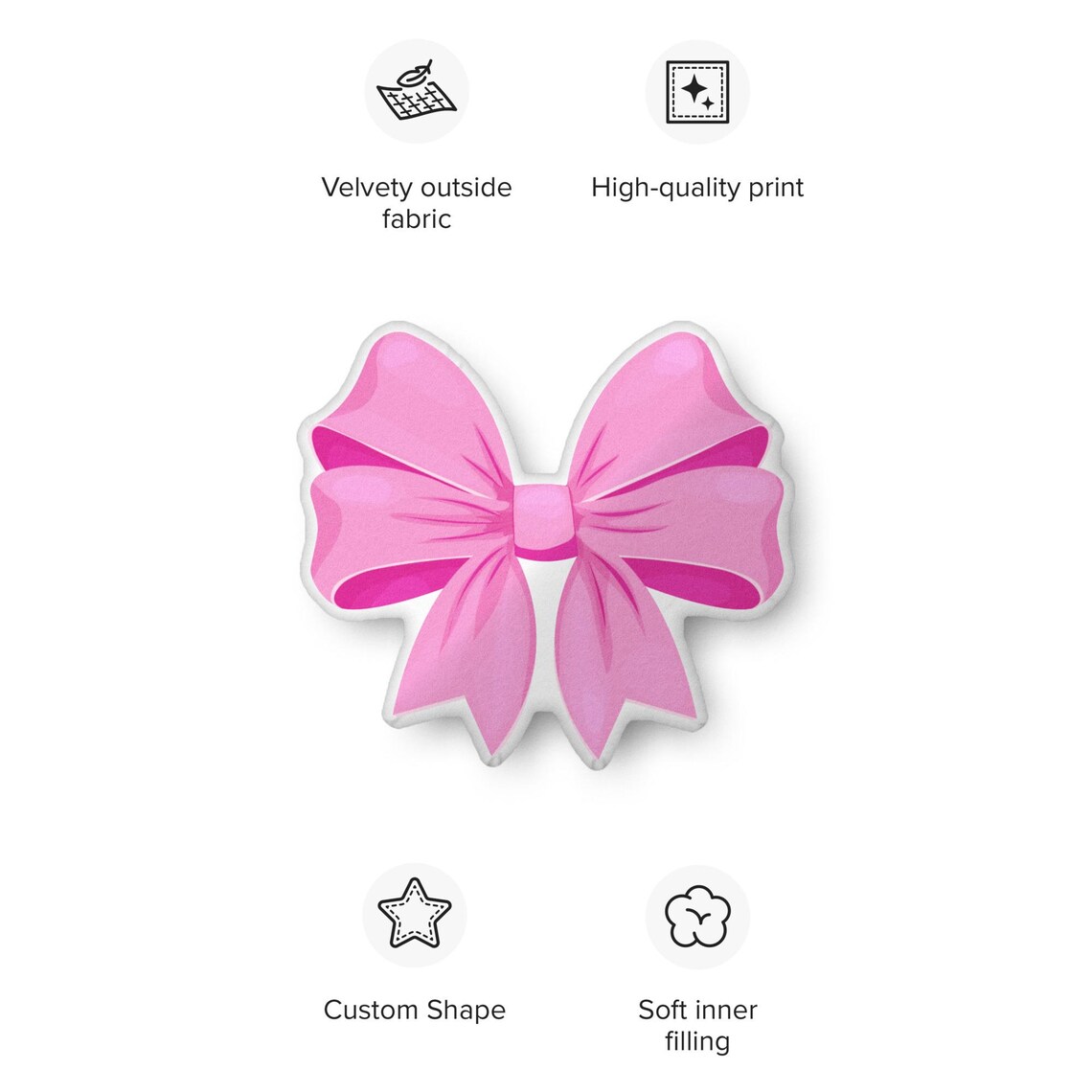Preppy Decorative Bow Pillow Cottagecore Coquette Aesthetic Soft Girl ...