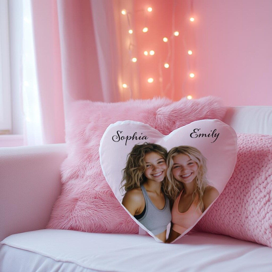 Personalized Heart Pillow Custom Photo Pillow Heart-shaped Throw Pillow ...