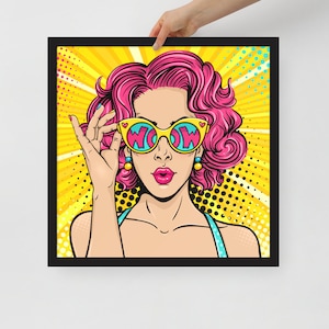 Wow Girl Pop Art Wall Art Framed Poster Roy Lichtenstein Pop Art Print