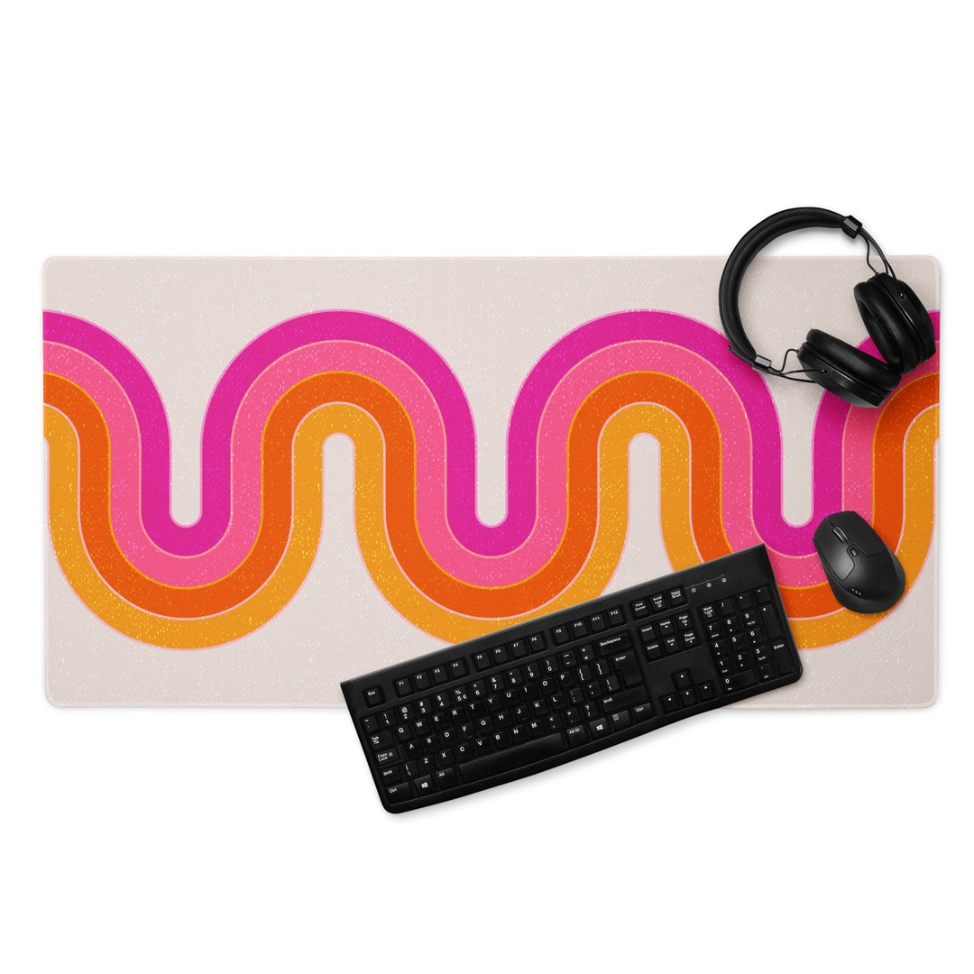 Cute Gaming Mouse Pad Pink and Orange Preppy Aesthetic Y2k - Etsy