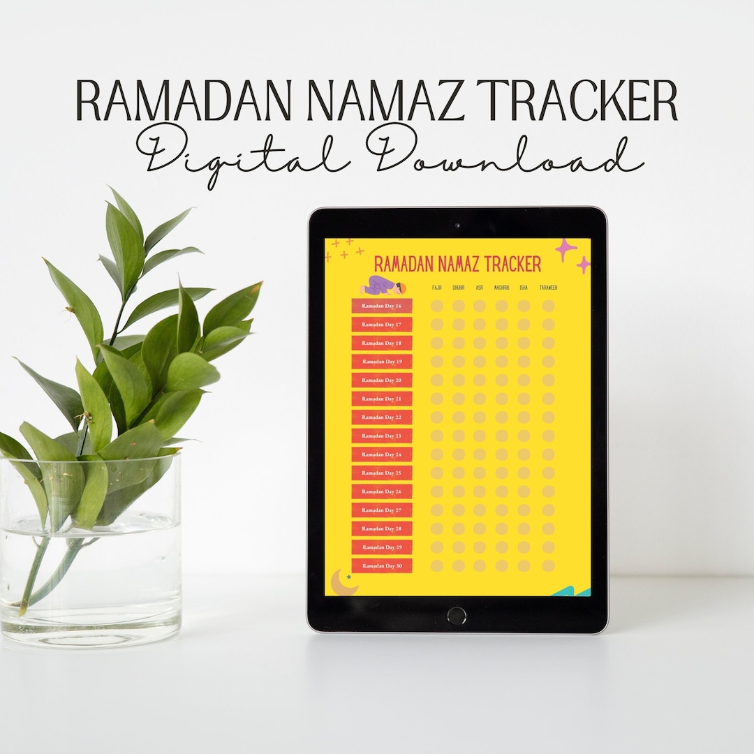 Ramadan Namaz Tracker for Kids & Adults | Printable Digital Download L ...