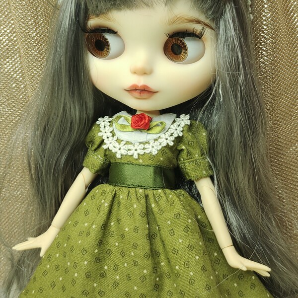 Olive Green Doll Dress - Etsy