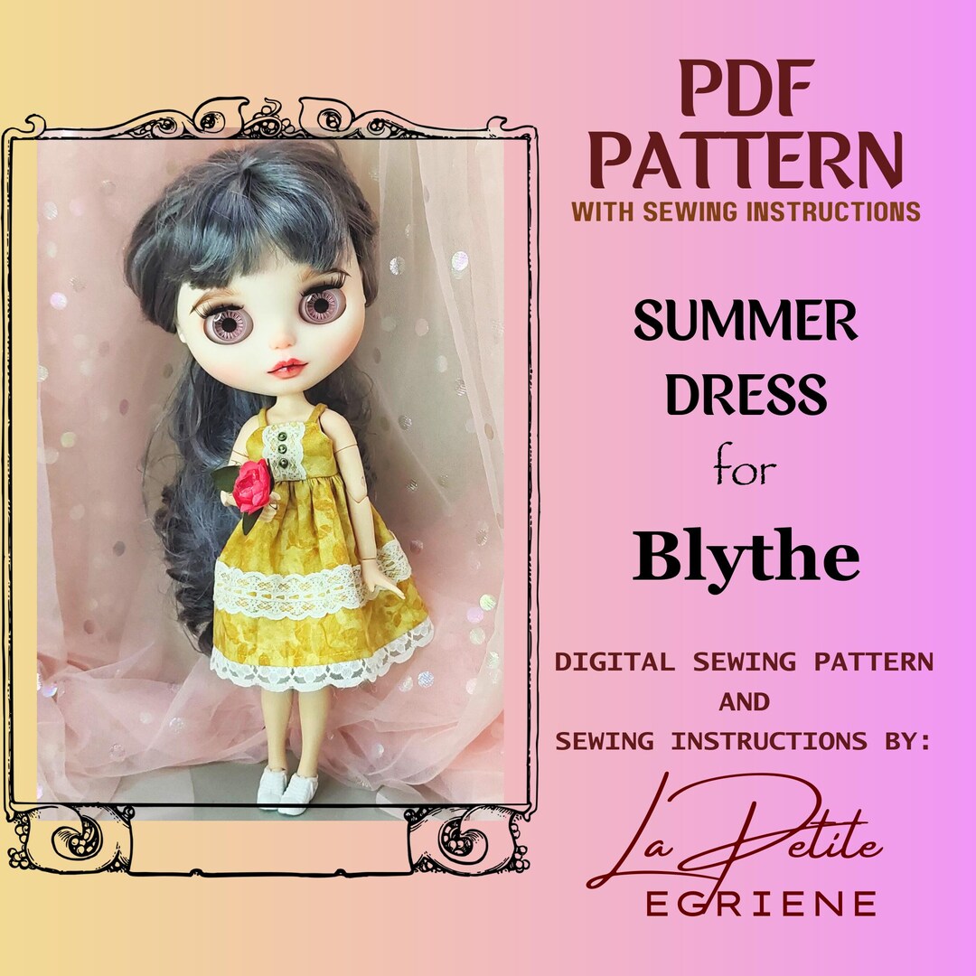 PDF Sewing Pattern and Tutorial for Blythe , Sewing Pattern for Blythe ...
