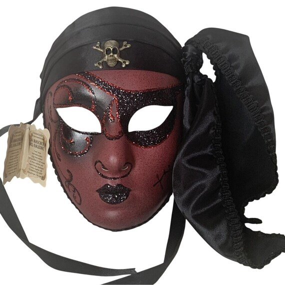 Masquerade Mask Black & Red Pirate Style - Pier 1 Sto… - Gem
