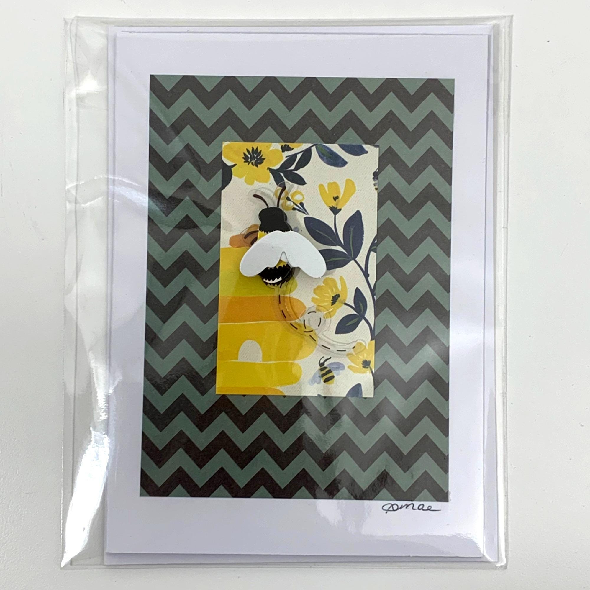 Set of 6 Unique Handmade 3D Bee and Floral Cards by Dani Mae Blank ...