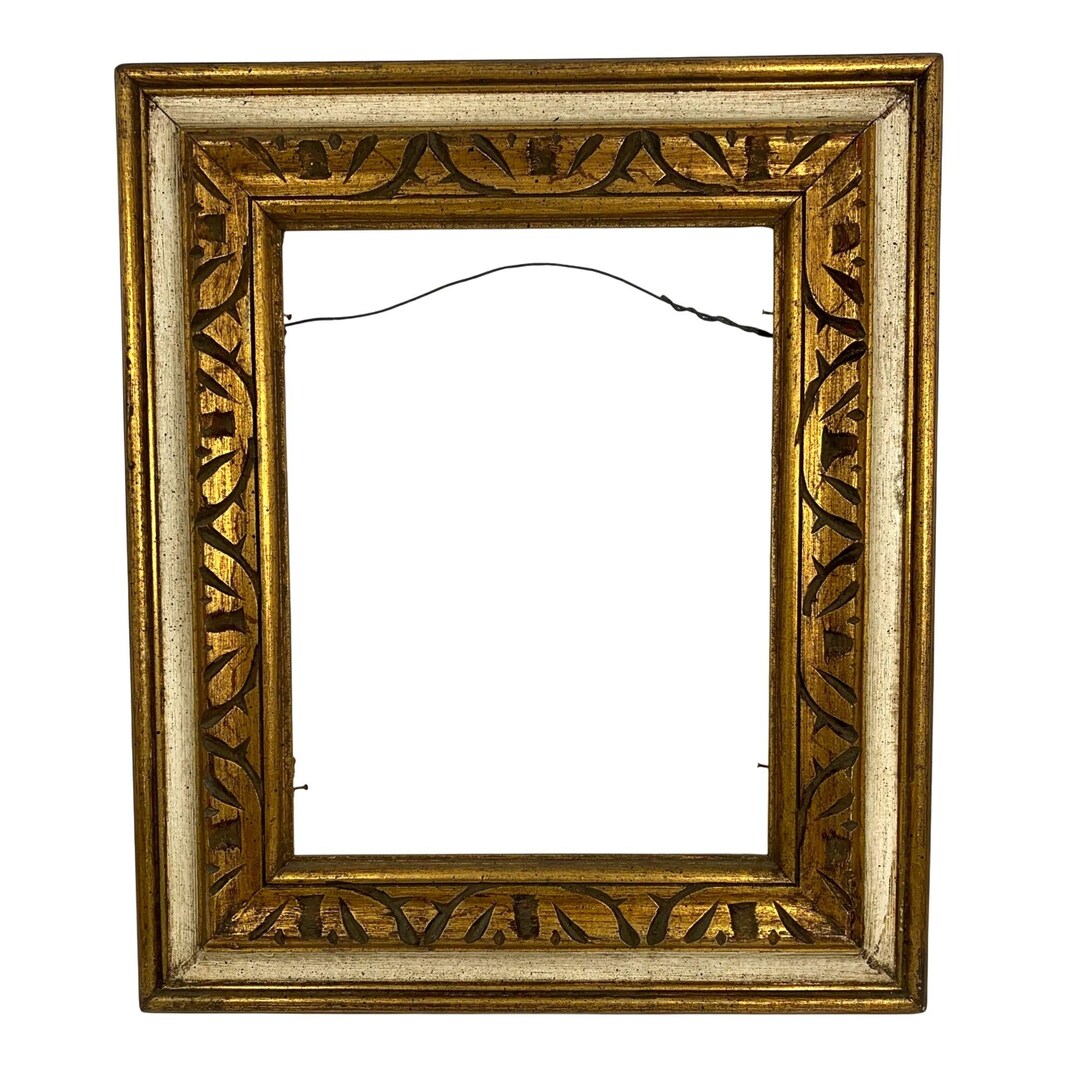 VTG Art Nouveau Ornate Gold Gilt Wood Hanging Picture Frame 22x17 Made ...